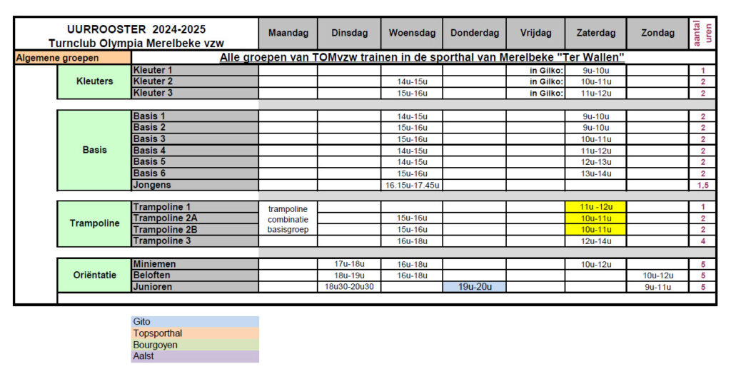Uurrooster – TOMvzw